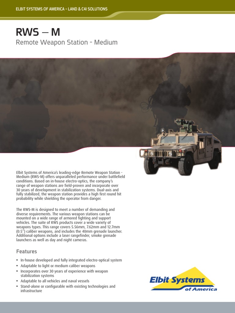 Remote Weapon Station - Elbit Systems of America | PDF