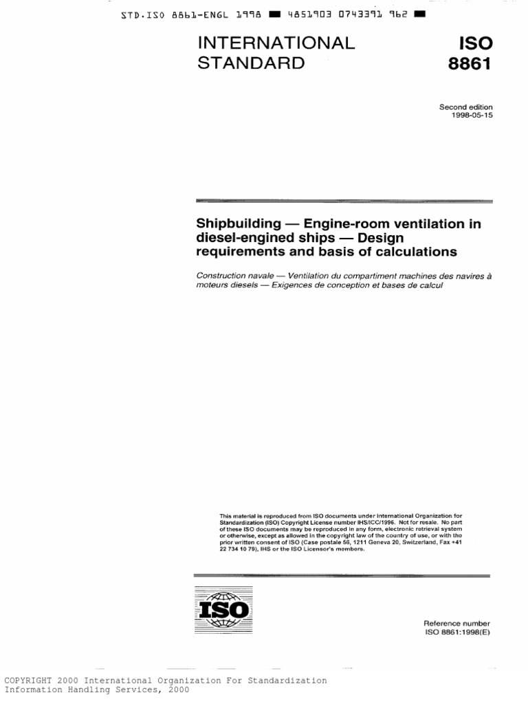 ISO 8861 - Ventilation | PDF