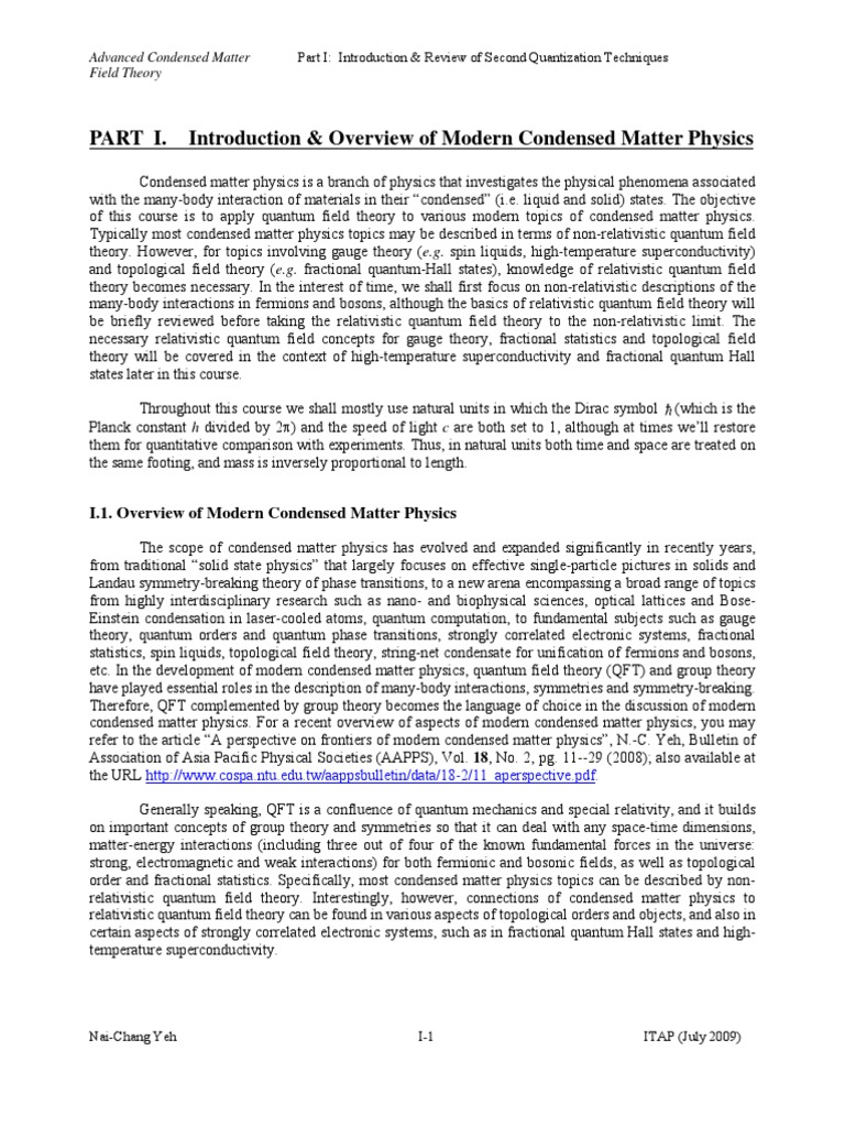 CMT | PDF | Quantum Field Theory | Condensed Matter Physics