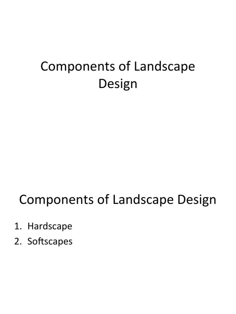 Components of Landscape Design | PDF | Wall | Gardens