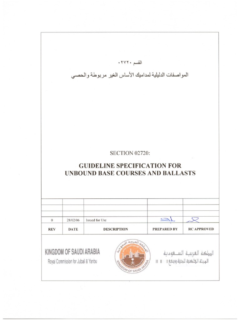 Unbound Base Courses and Ballasts Rev 0 | PDF | Construction Aggregate ...