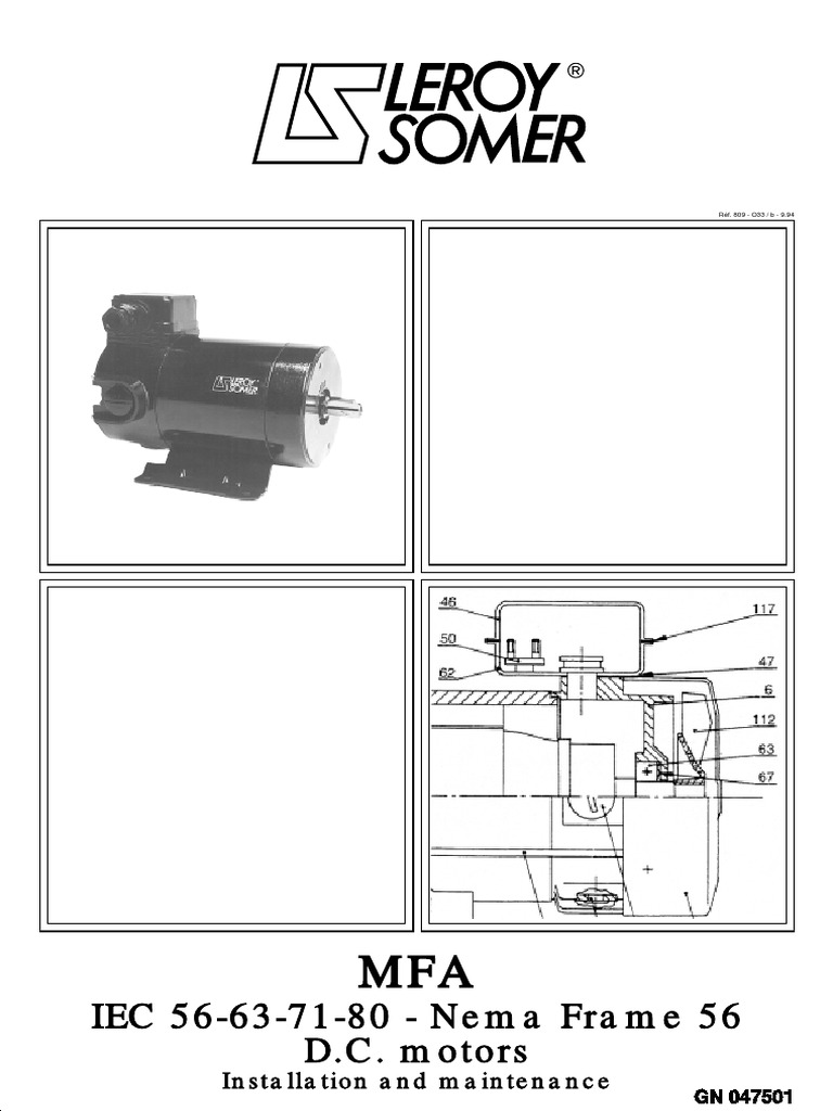IEC 56-63-71-80 - Nema Frame 56 D.C. Motors: Installation and ...