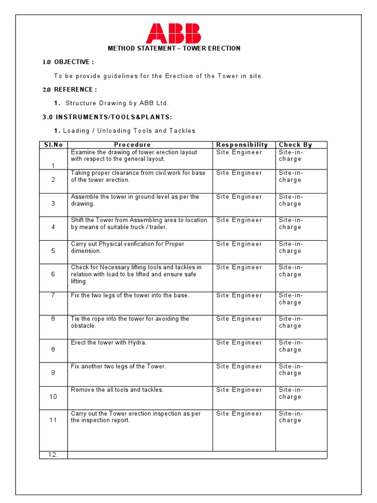 Guidelines for the Safe Erection of Transmission Towers | PDF | Nature | Business