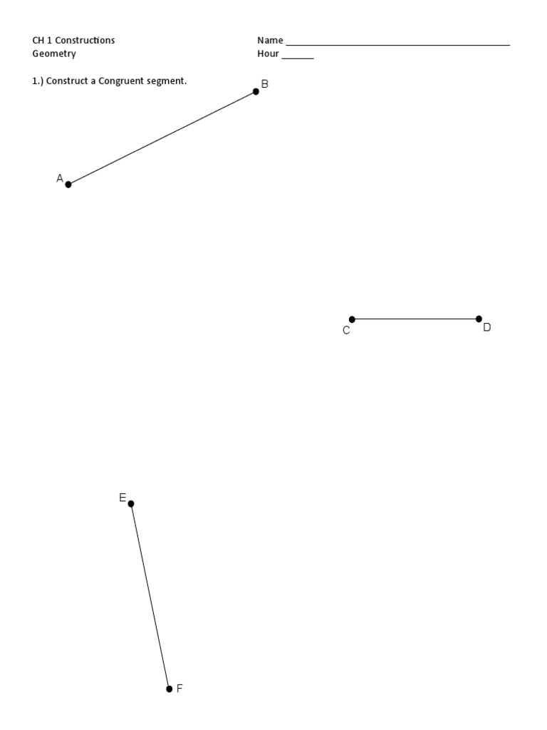 Geometry Constructions Practice Guide | PDF