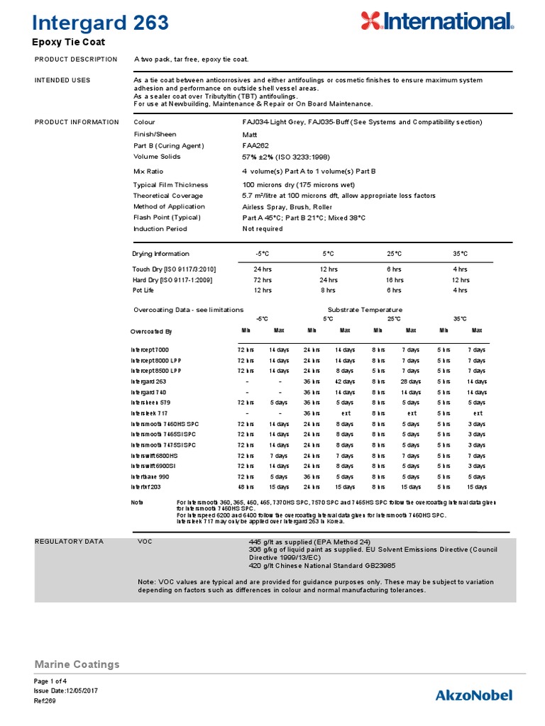 Intergard 263: Epoxy Tie Coat | PDF