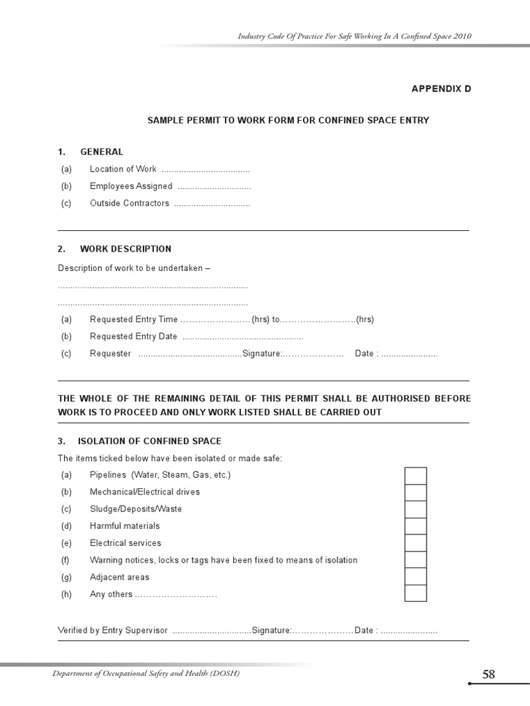 Industry Code of Practice For Safe Working in A Confined Space 2010 ...