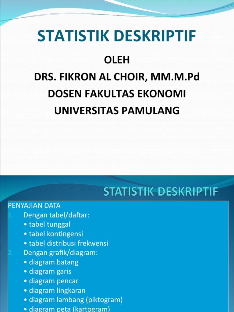 Statistik Deskriptif dan Penyajian Data | PDF