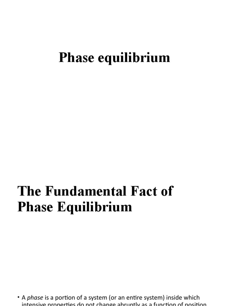 Phase Equilibrium | PDF | Phase Transition | Phase (Matter)