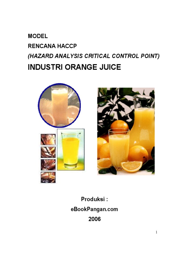 Model Rencana Haccp Industri Orange Juice | PDF