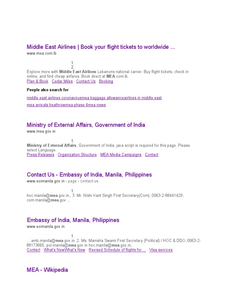 Middle East Airlines - Book Your Flight Tickets To Worldwide .. | PDF ...