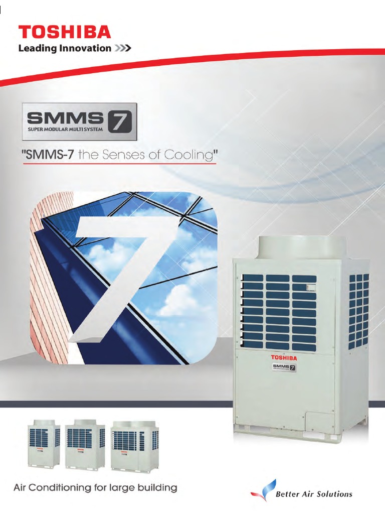 Toshiba SMMS-7 VRF Catalogue | PDF | Air Conditioning | Engines