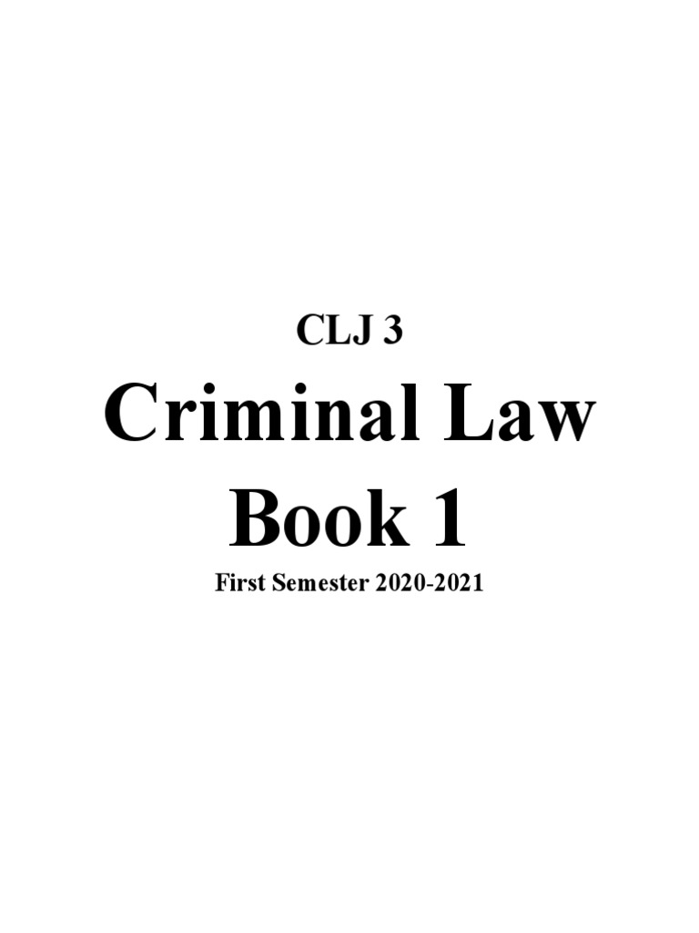 CLJ 3 | PDF | Ex Post Facto Law | Crime & Violence