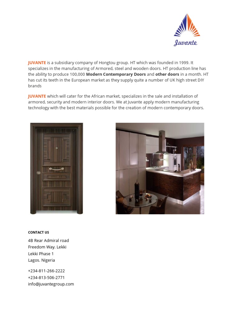 Juvante: Modern Security Doors in Africa | PDF