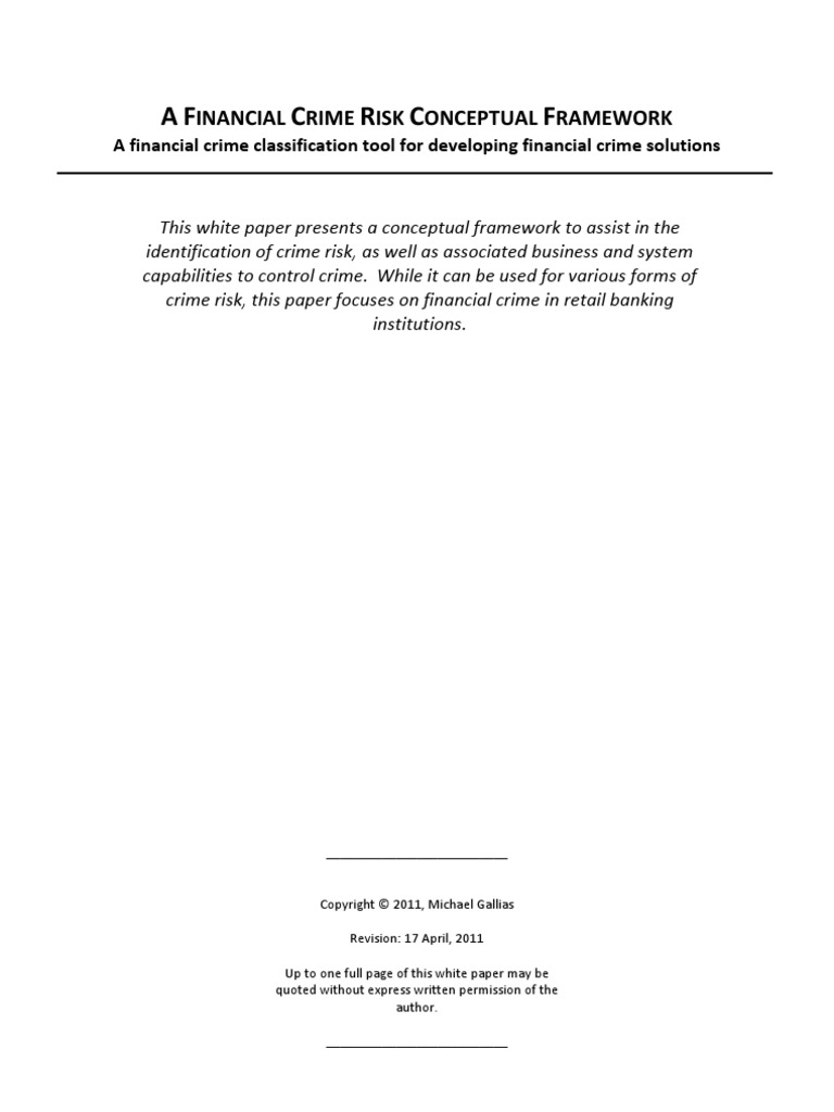 Financial Crime Risk Conceptual Framework | PDF | Fraud | Money Laundering