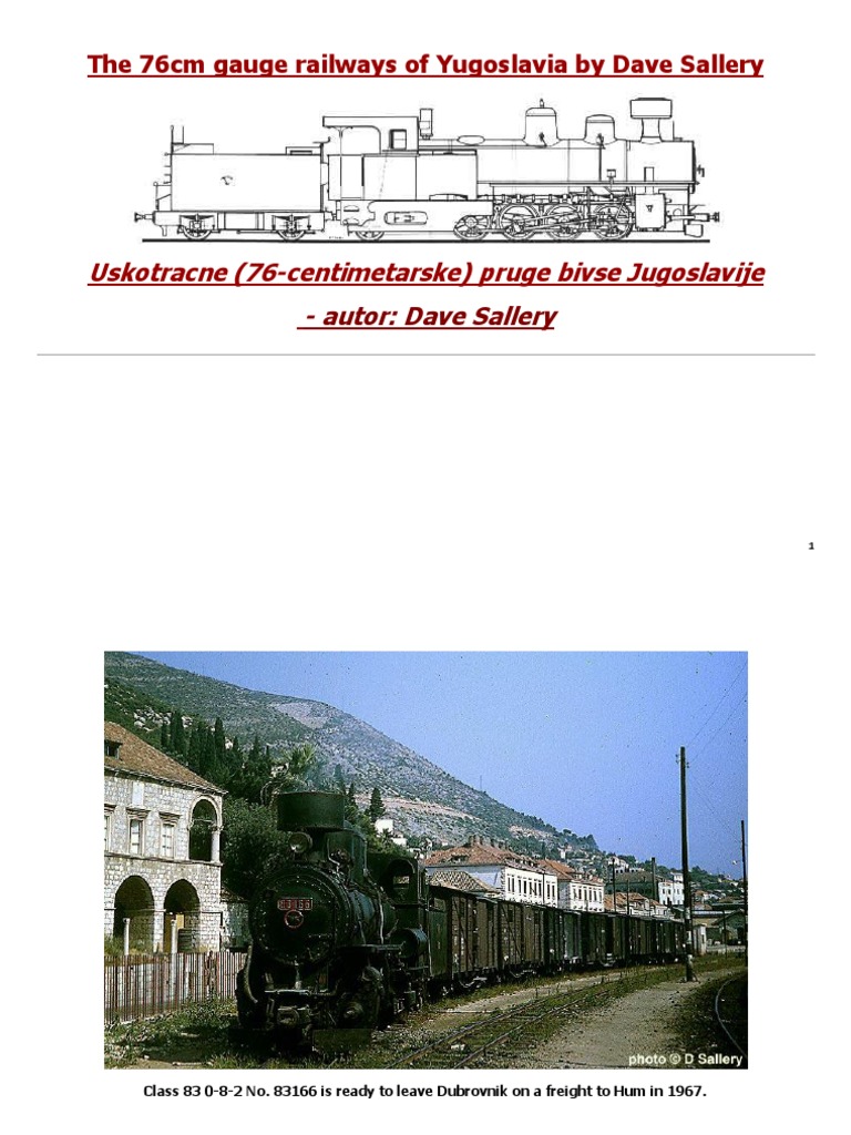 The Narrow Gauge Railways of Yugoslavia | PDF | Track Gauge | Train