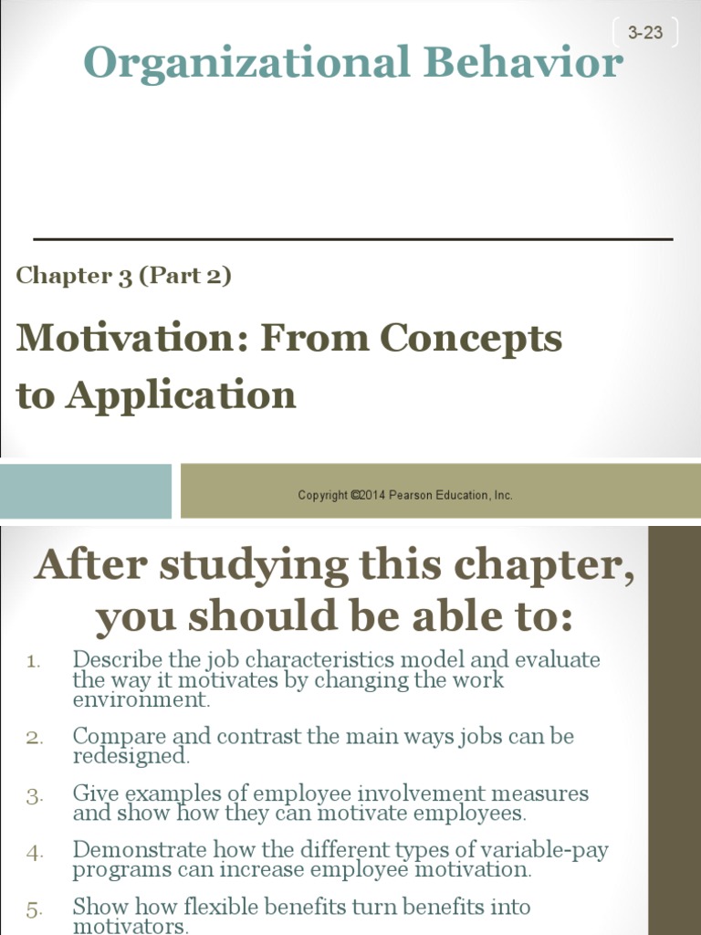 Organizational Behavior: Motivation: From Concepts To Application | PDF ...