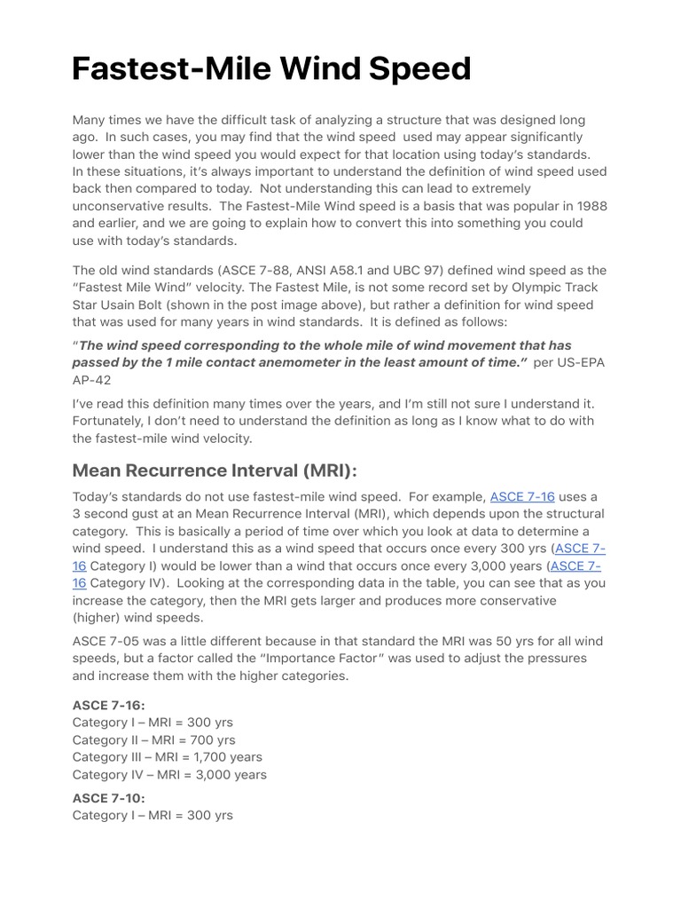 Fastest-Mile Wind Speed - Meca Enterprises Inc | PDF | Wind Speed | Wound