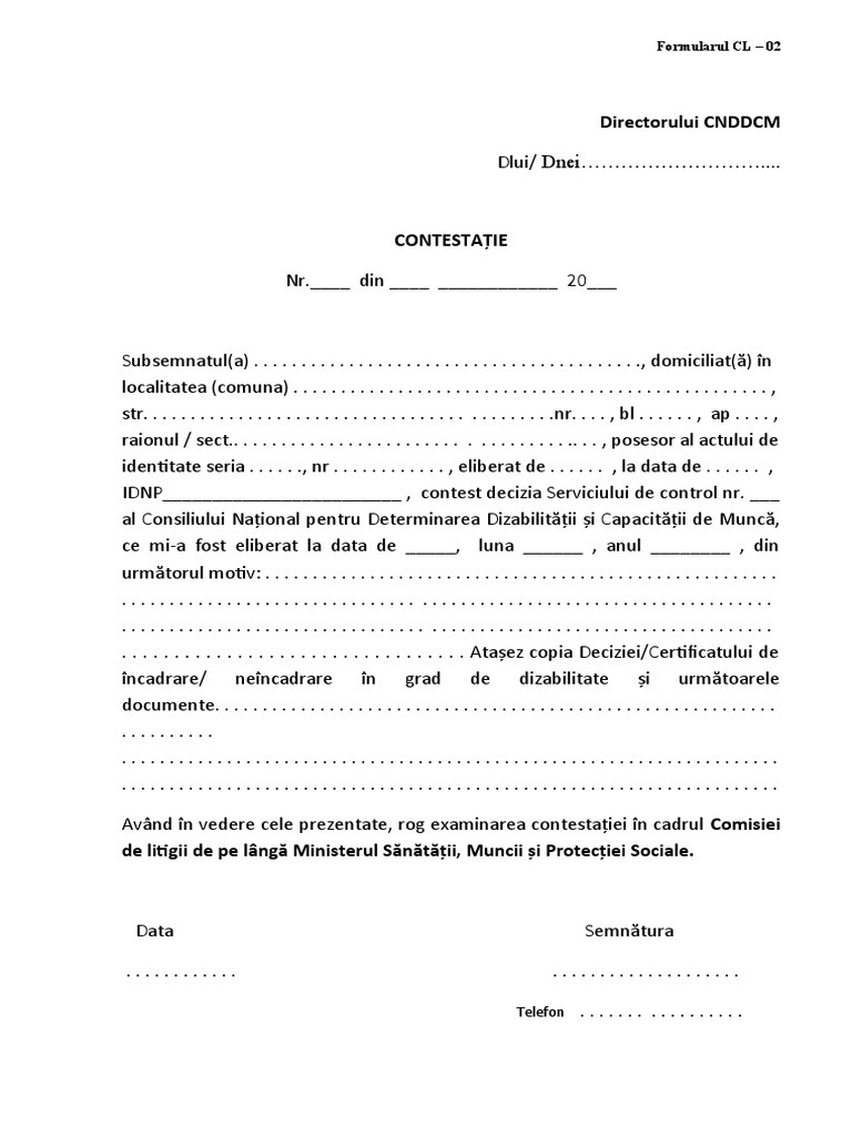 Model Contestatie | PDF