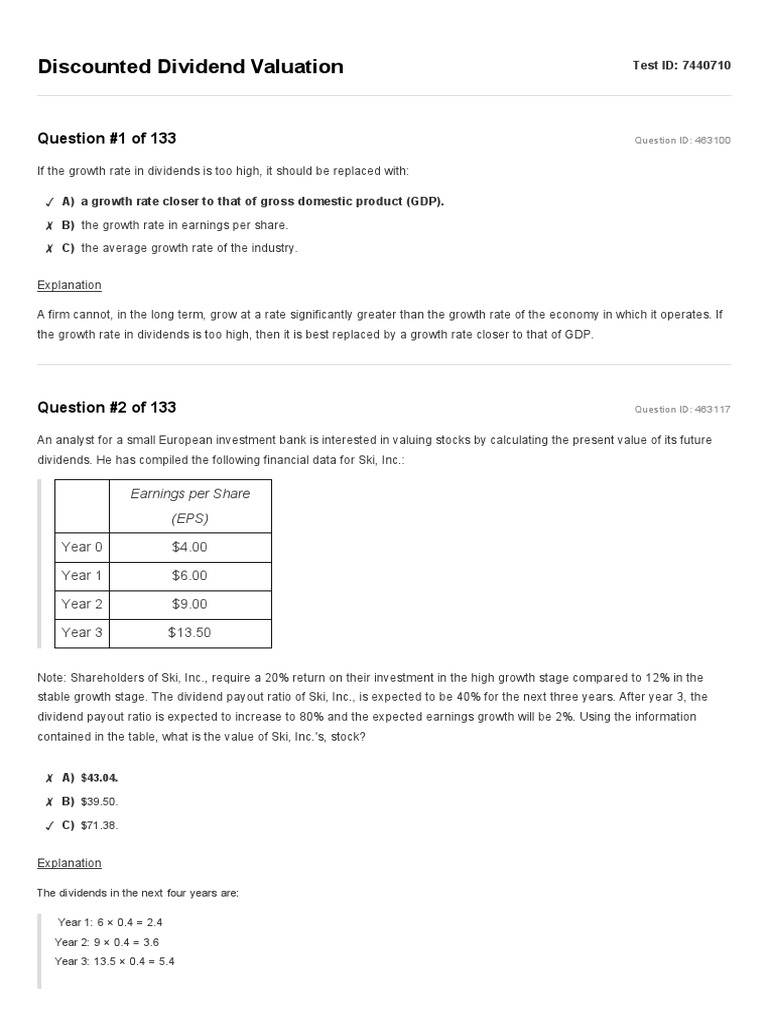 03 Discounted Dividend Valuation | Download Free PDF | Capital Asset ...