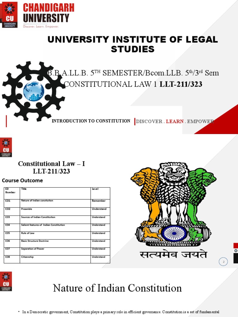 University Institute of Legal Studies: B.B.A.LL.B. 5 SEMESTER/Bcom ...