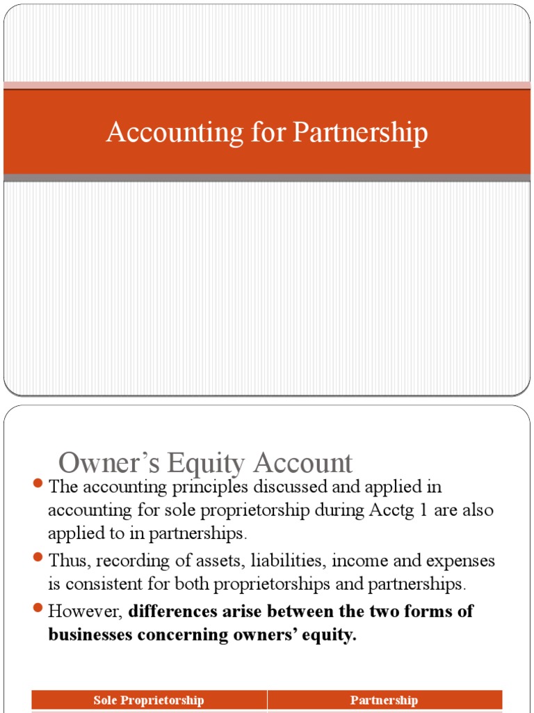 Partnership Capital and Drawing Accounts | PDF | Debits And Credits ...