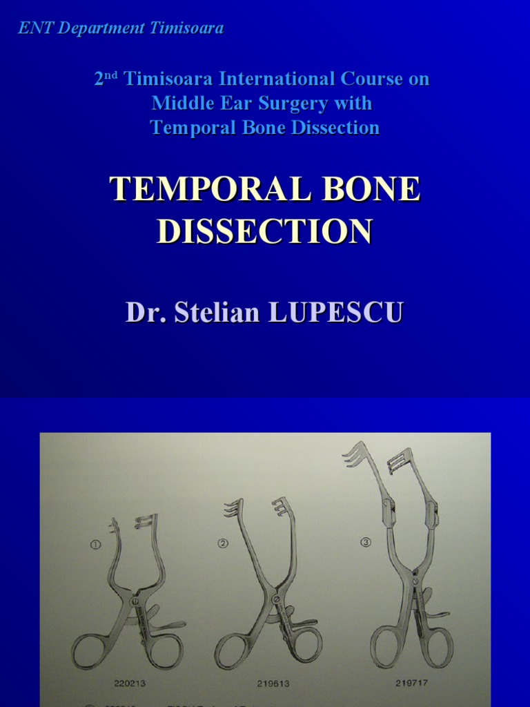 2nd Timisoara International Course on Middle Ear Surgery with Temporal Bone Dissection: Temporal ...