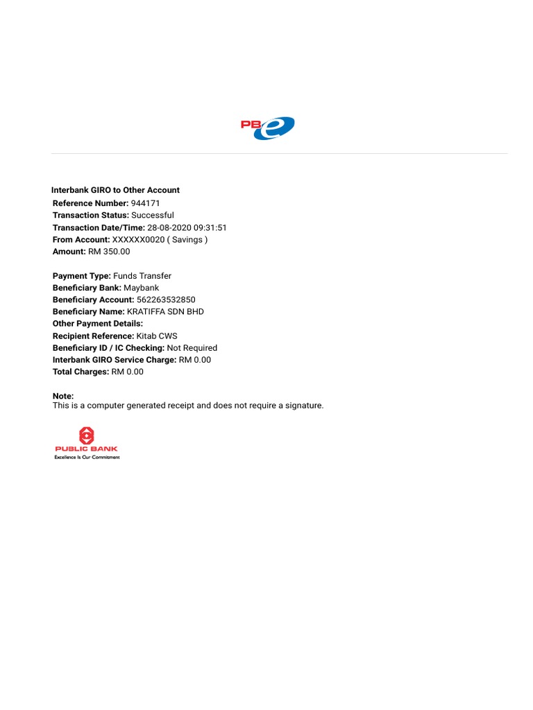 This Is A Computer Generated Receipt and Does Not Require A Signature | PDF