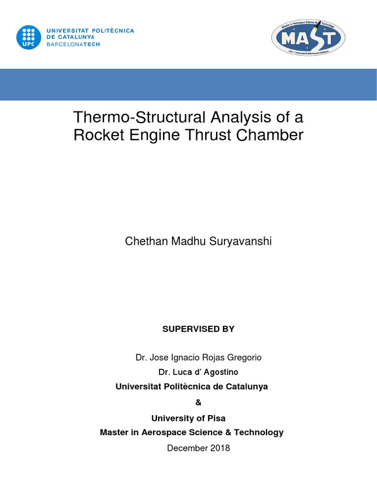 Thermo-Structural Analysis of A Rocket Engine Thrust Chamber | PDF ...
