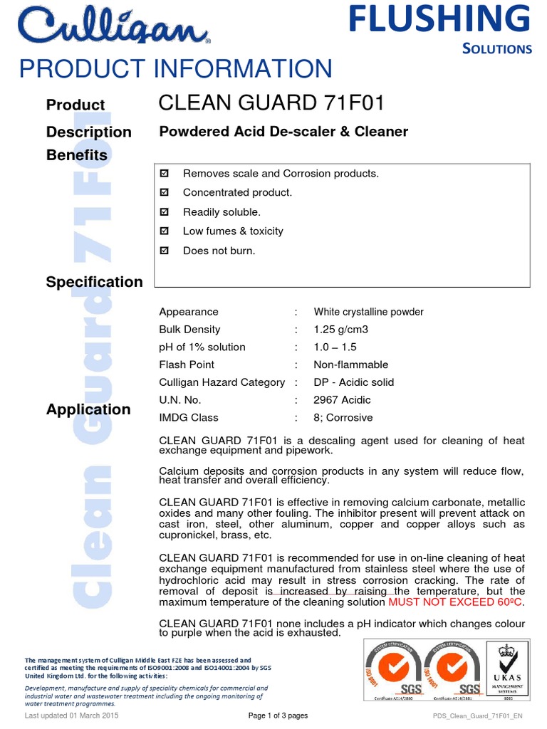 PDS - Clean - Guard - 71F01 - EN - White PDF | PDF | Corrosion ...