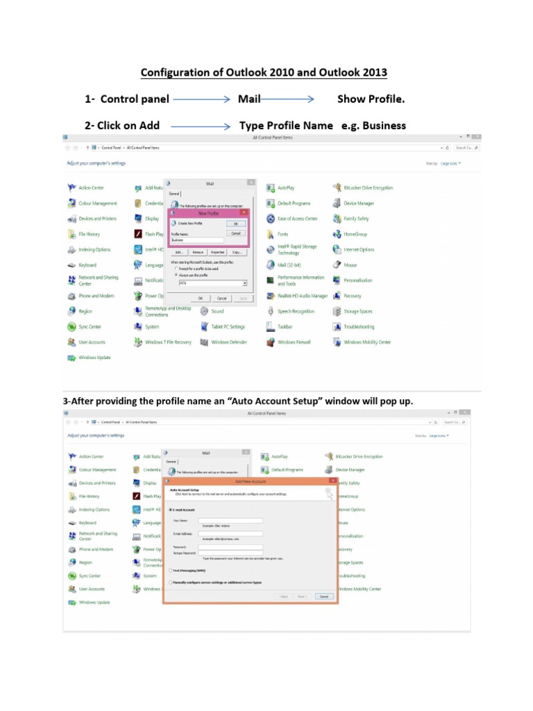 Configuration of Outlook 2010 and Outlook 2013 + Archive+mobile | PDF