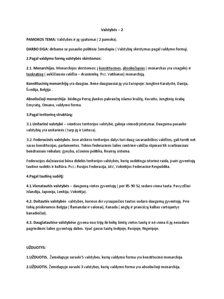 Valstybes - 2 | PDF
