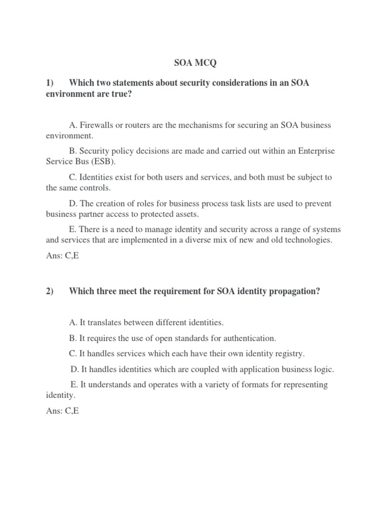 Soa MCQ PDF | PDF | Service Oriented Architecture | Component Based Software Engineering