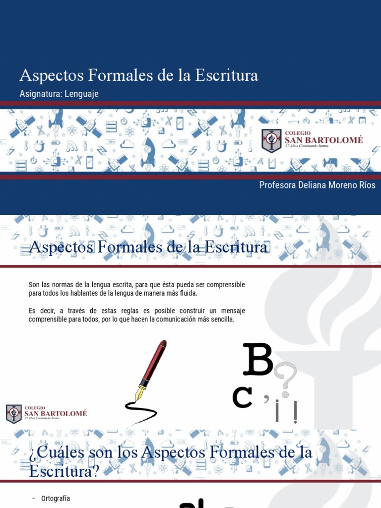 Aspectos Formales de La Escritura | PDF