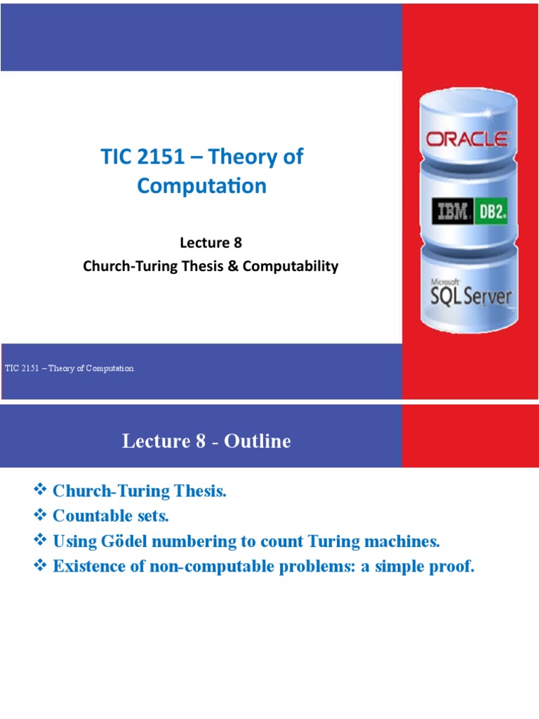 Lecture 08 - Church-Turing - Thesis | PDF | Algorithms | Cognitive Science