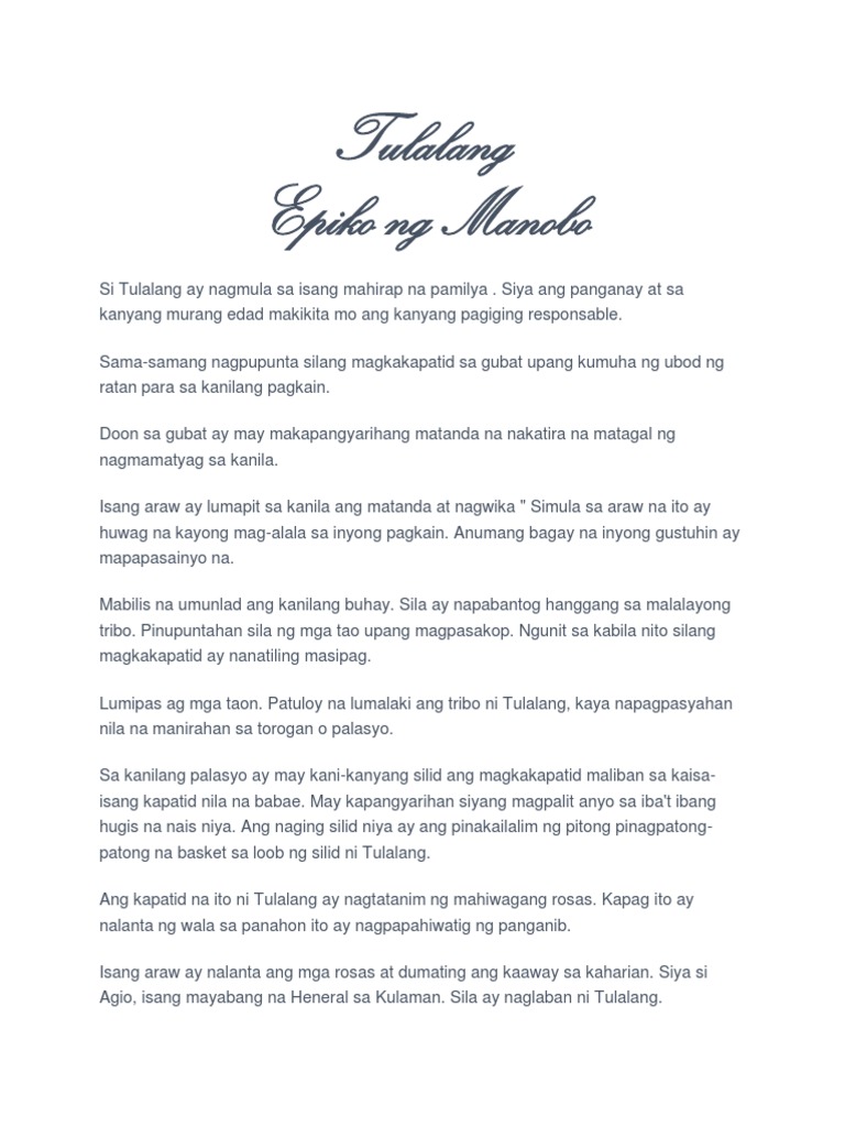 Tulalang | PDF