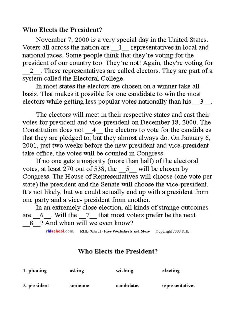 9-Who Elects The President | PDF | Vice President Of The United States ...
