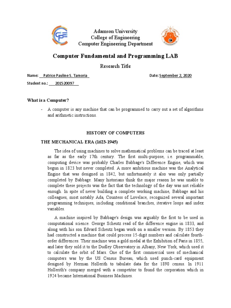 An In-Depth Look at the History and Components of Computers | PDF | Computer Hardware | Central ...
