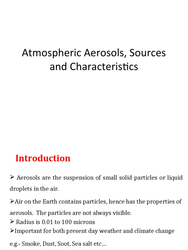 Sources and Types of Atmospheric Aerosols | PDF | Particulates | Aerosol