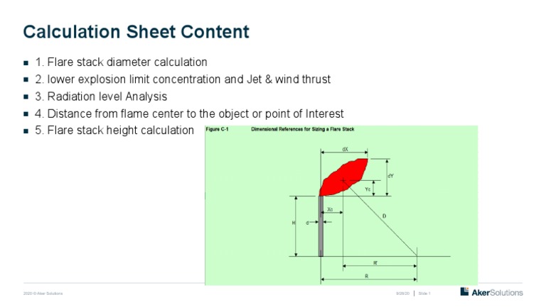 Flare Radiation Isopleths - Calculation Sheet Content | PDF