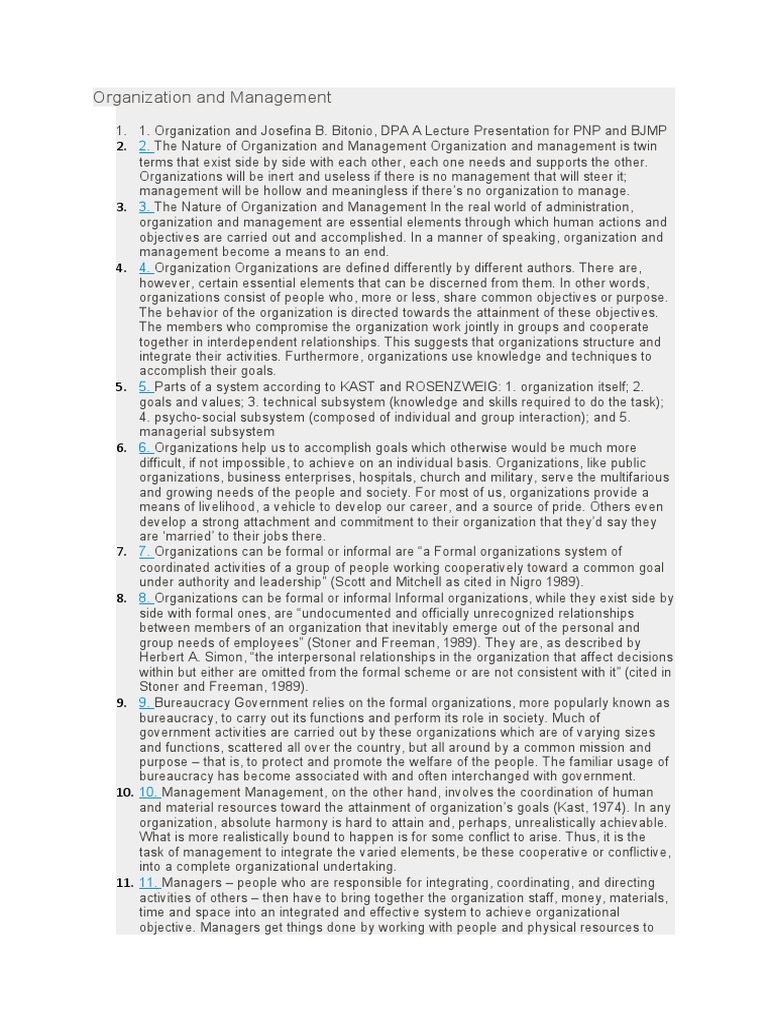 Understanding Organization and Management | PDF | Human Resources ...