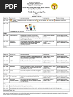 Sample Weekly Home Learning Plan For Modular Distance Learning | PDF ...