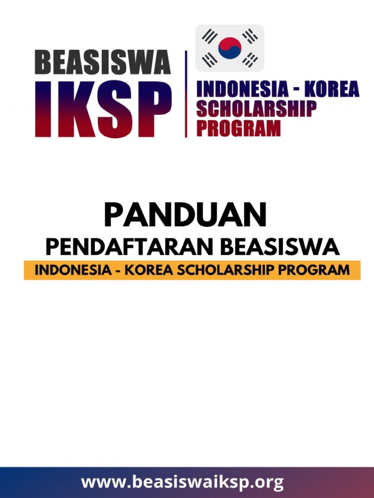 Panduan Beasiswa Iksp | PDF