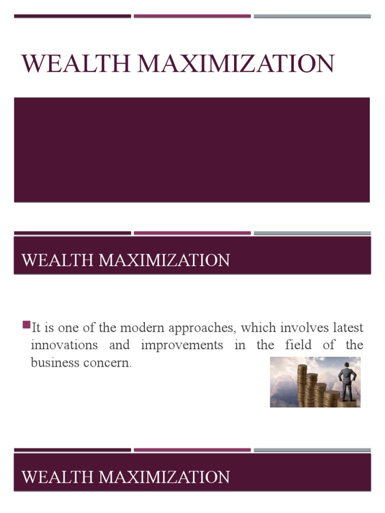 Wealth Maximization | PDF