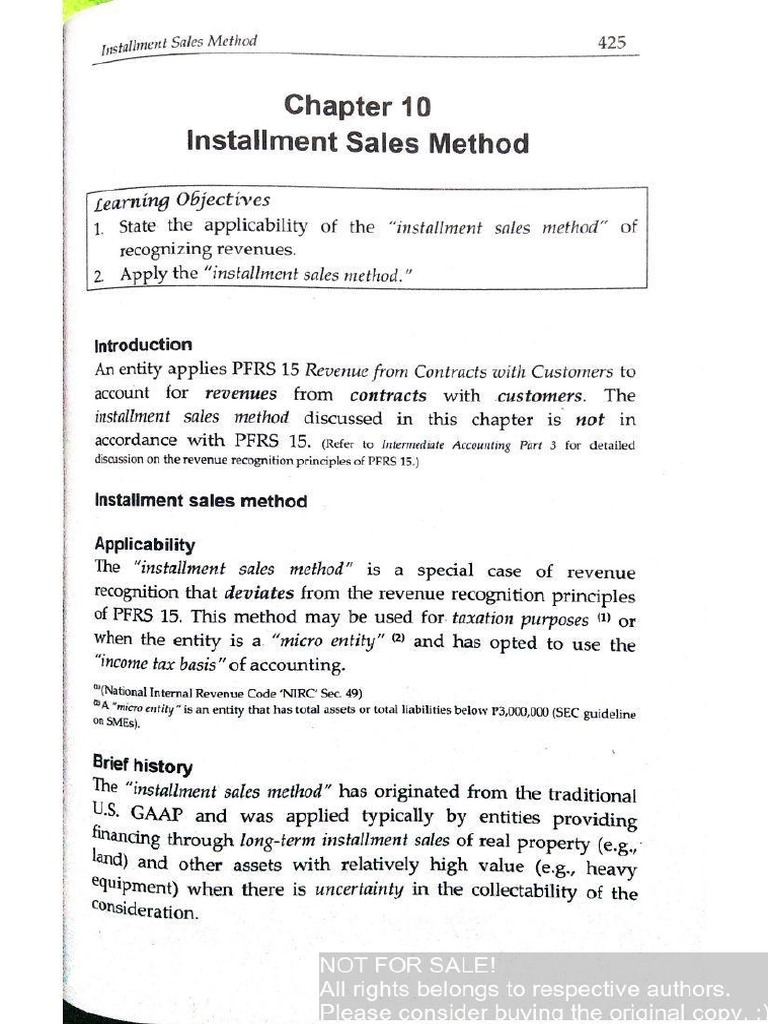 Chapter 10 - Installment Sales Method | PDF