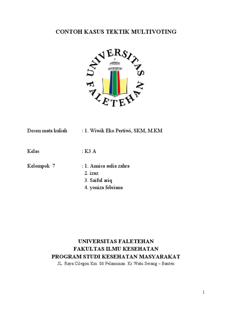 Makalah Multivoting | PDF