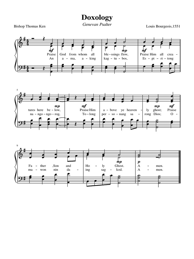 Doxology Genevan Psalter Download Free Pdf Hymns Christian Hymns