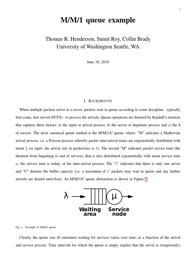MM1 Queue Example | Download Free PDF | Statistical Theory | Teaching Mathematics