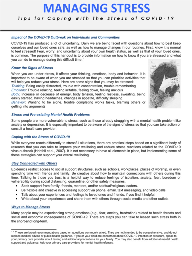 Managing COVID-19 Stress: Tips & Insights | PDF | Stress (Biology ...