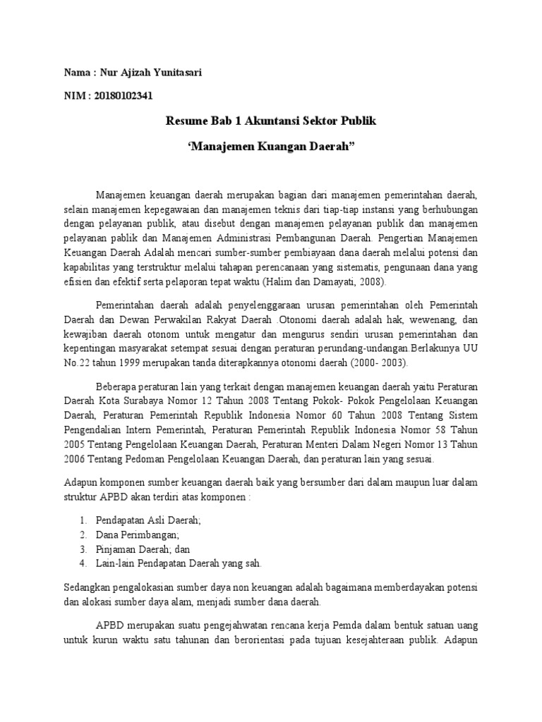 Asp 1 - Nur Ajizah y (20180102341) | PDF