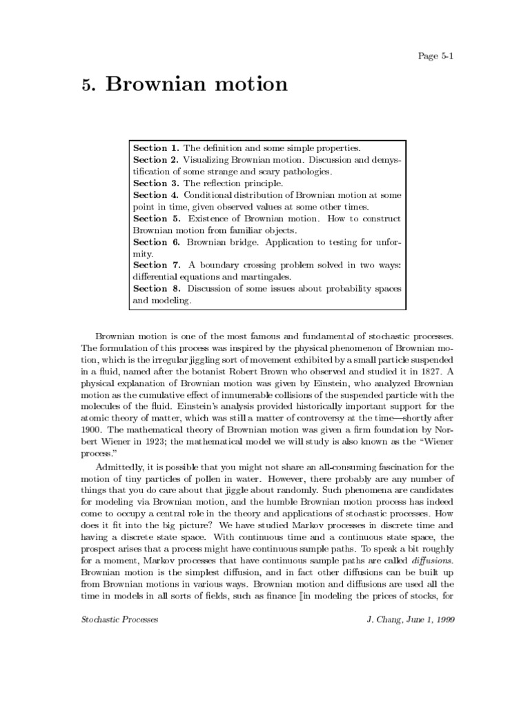 Standard Brownian Motion Explained | PDF | Stochastic Process ...